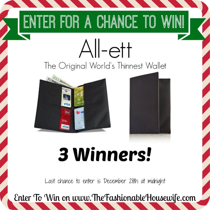 Enter For A Chance To Win All-ett Wallet The World's Thinnest Wallet! 3 ...